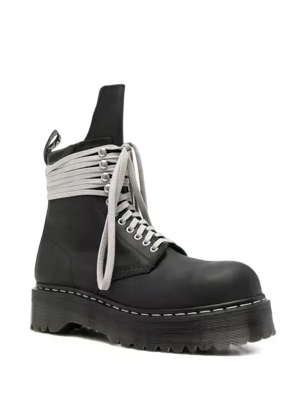 Rick Owens X Dr. Martens Quad Steel-toe Combat Boots