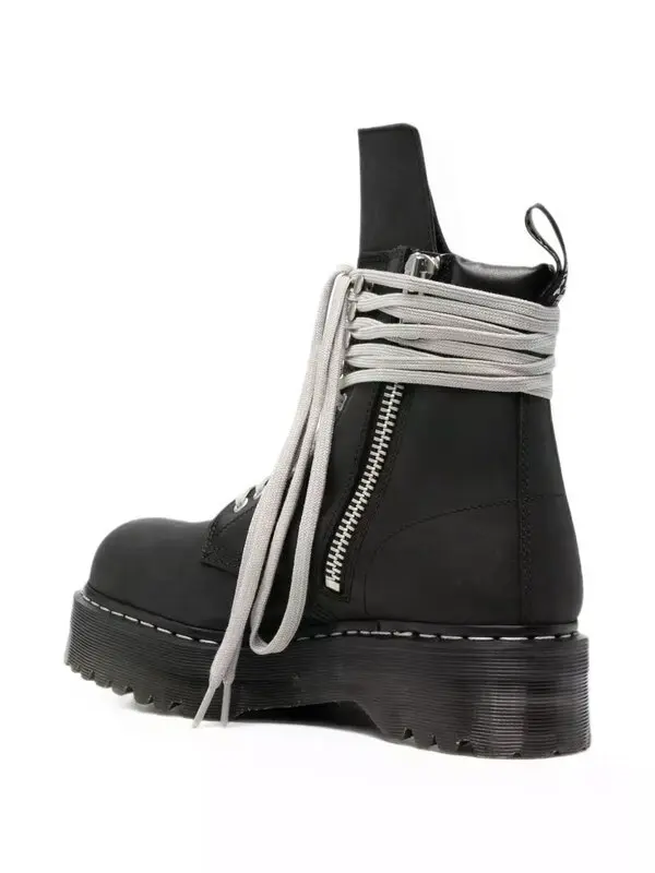 Rick Owens X Dr. Martens Quad Steel-toe Combat Boots