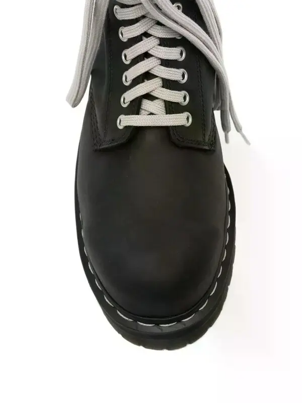 Rick Owens X Dr. Martens Quad Steel-toe Combat Boots