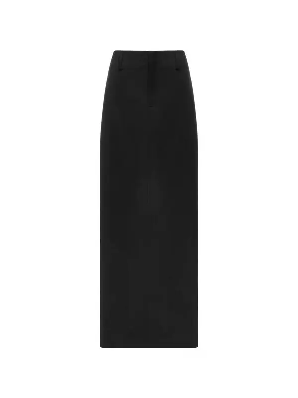 SITUATIONIST Belt-loops Maxi Pencil Skirt - Black