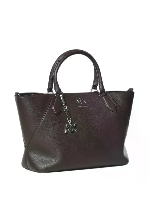 Armani Exchange Logo-plaque Pebbled Shoulder Bag