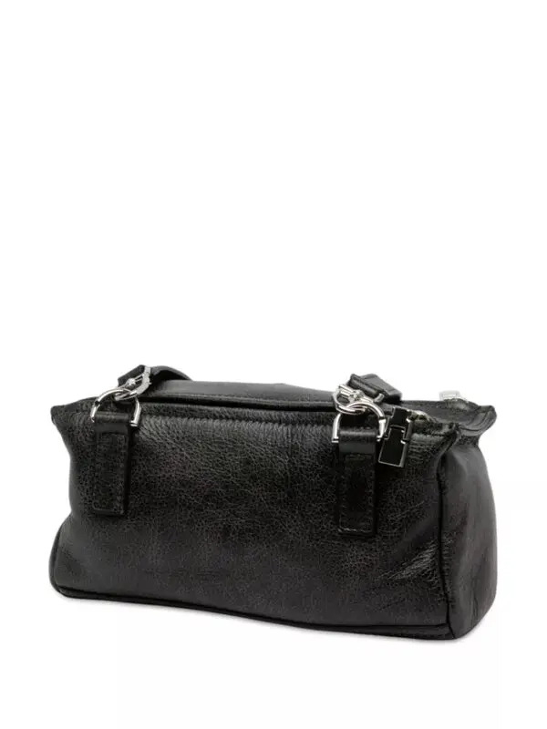 Givenchy 2000-2026 Mini Soft Grained Calfskin Pandora Crossbody Bag - Black
