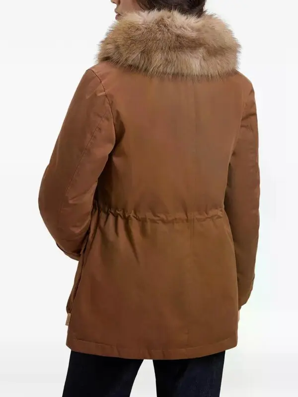 Woolrich Faux-fur Collar Drawstring Coat