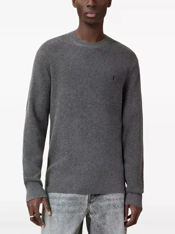 ALLSAINTS Aspen Waffle-knit Wool-blend Jumper - Grey