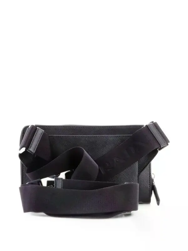 Prada Zip Around Front Pocket Saffiano Leather Belt Bag