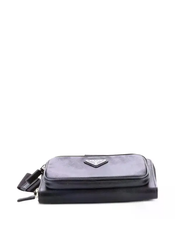 Prada Zip Around Front Pocket Saffiano Leather Belt Bag