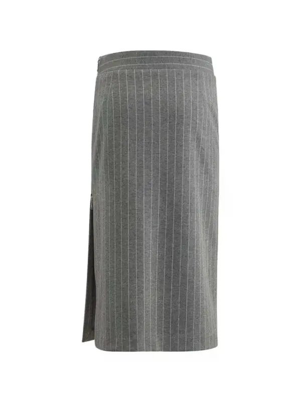 GAELLE PARIS Pinstripe-pattern Side-zip Skirt