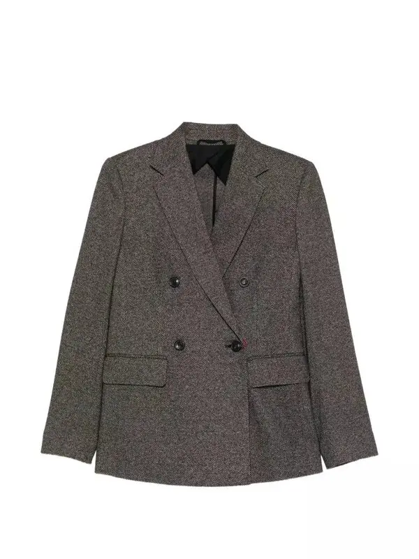 Max Mara Mstcresta Double-breasted Herringbone Blazer