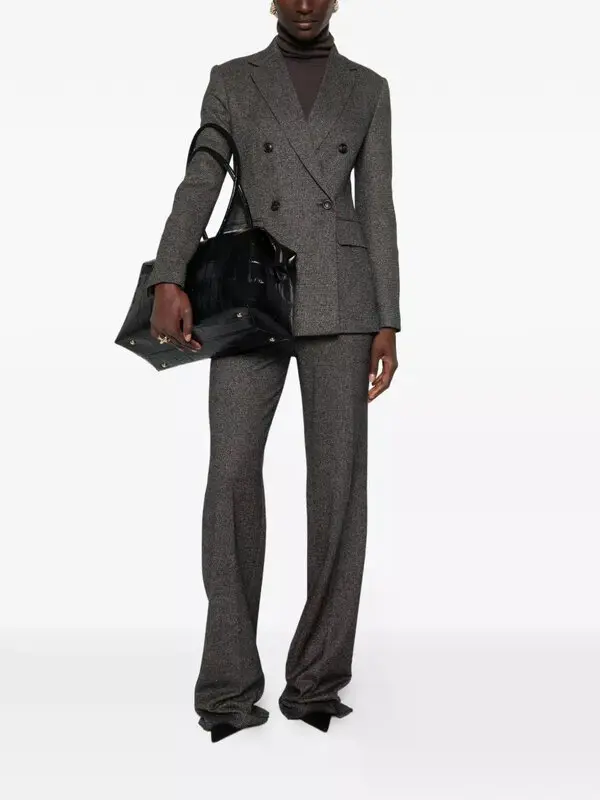 Max Mara Mstcresta Double-breasted Herringbone Blazer