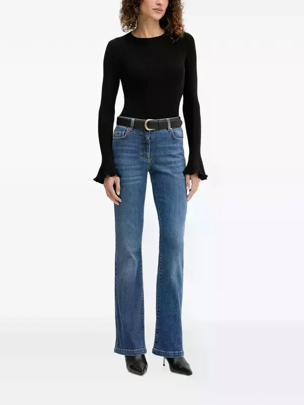 Luisa Spagnoli Ruffled Long-sleeve Sweater