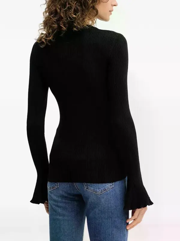 Luisa Spagnoli Ruffled Long-sleeve Sweater