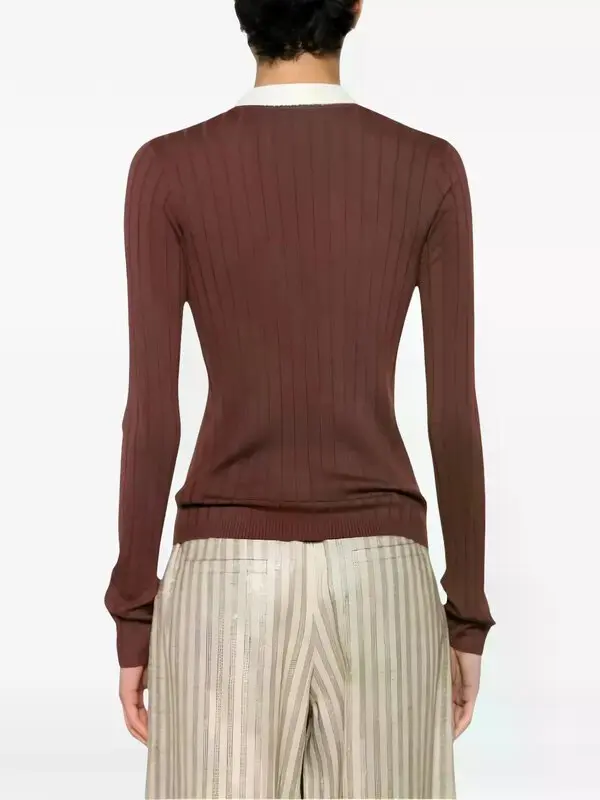 Brunello Cucinelli Ribbed-knit V-neck Cardigan