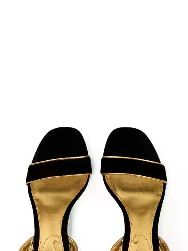 Etro Velvet High-heeled Sandals With Animal Buckle