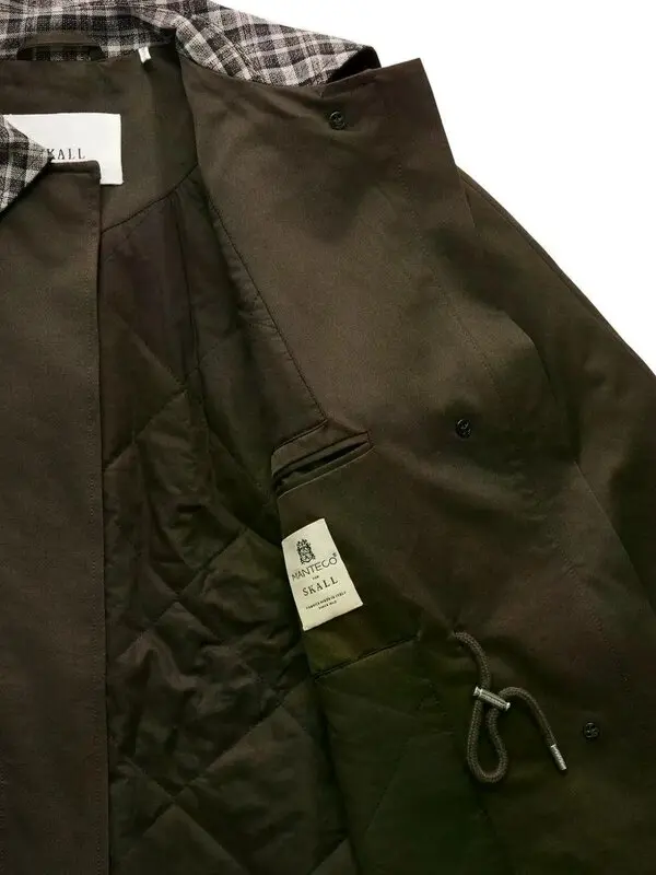 SKALL STUDIO Drawstring-waist Checked-collar Jacket