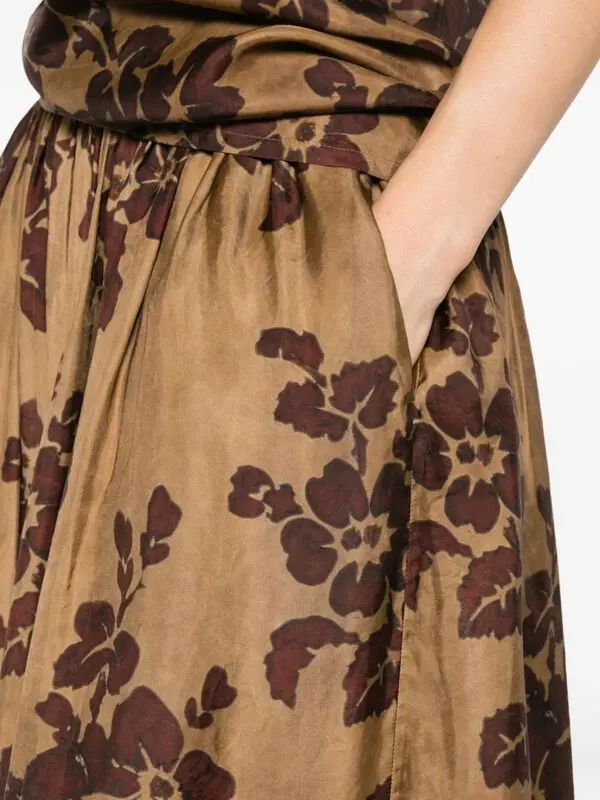 UMA WANG Gillian Printed Long Skirt