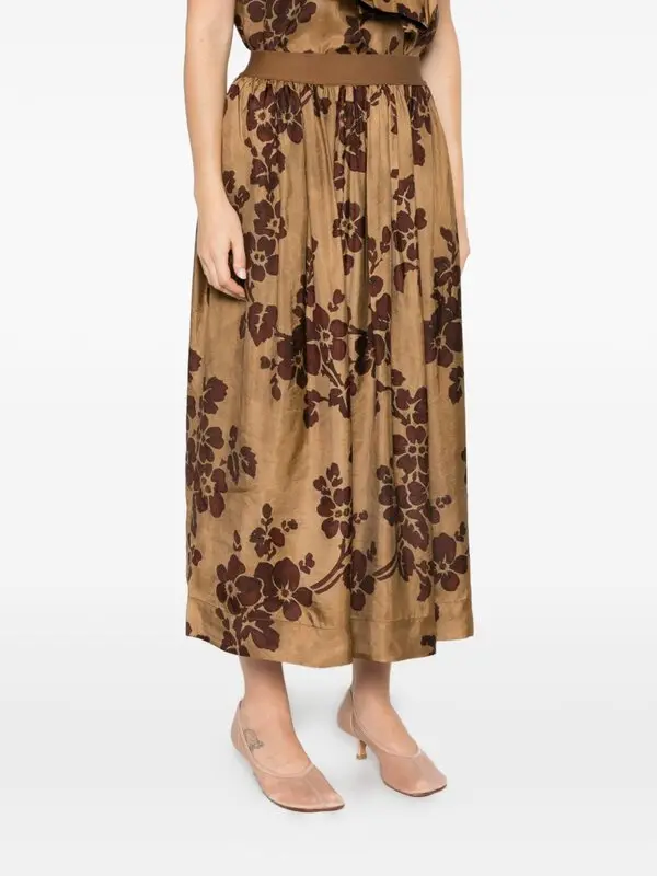 UMA WANG Gillian Printed Long Skirt