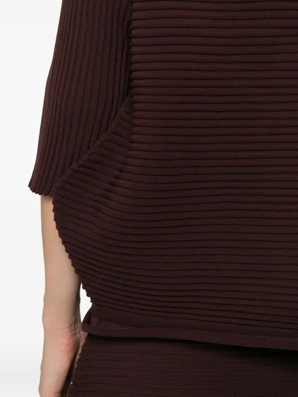 Issey Miyake Pleated High-neck Top