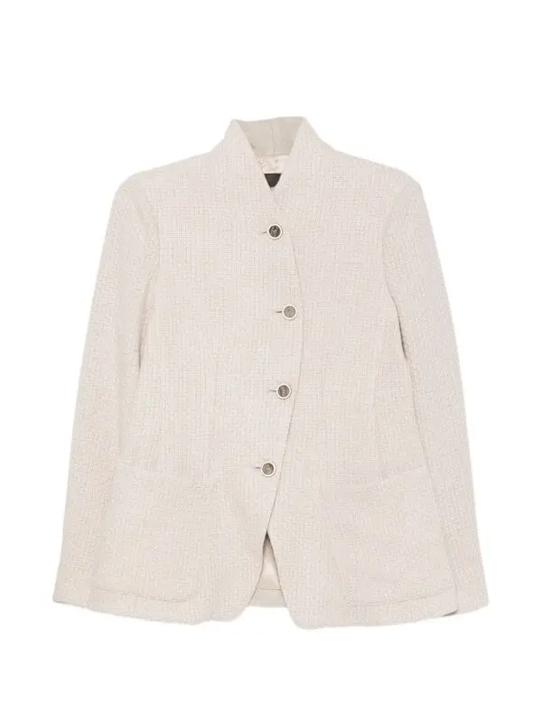 Emporio Armani Wool Blazer Jacket - Beige