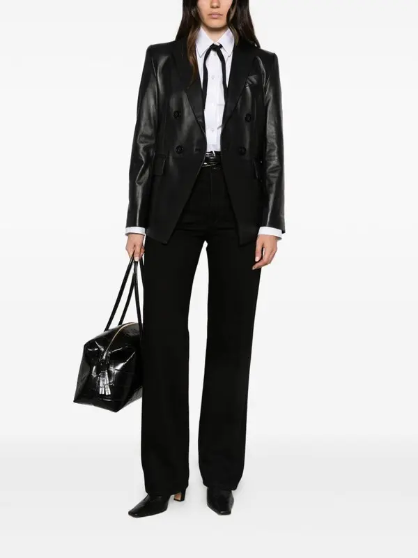 Emporio Armani Leather Blazer Jacket