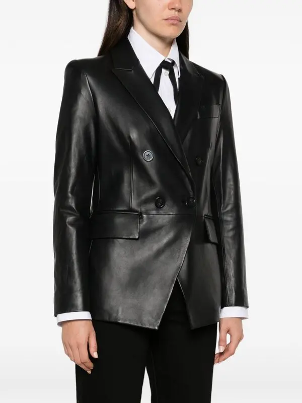 Emporio Armani Leather Blazer Jacket