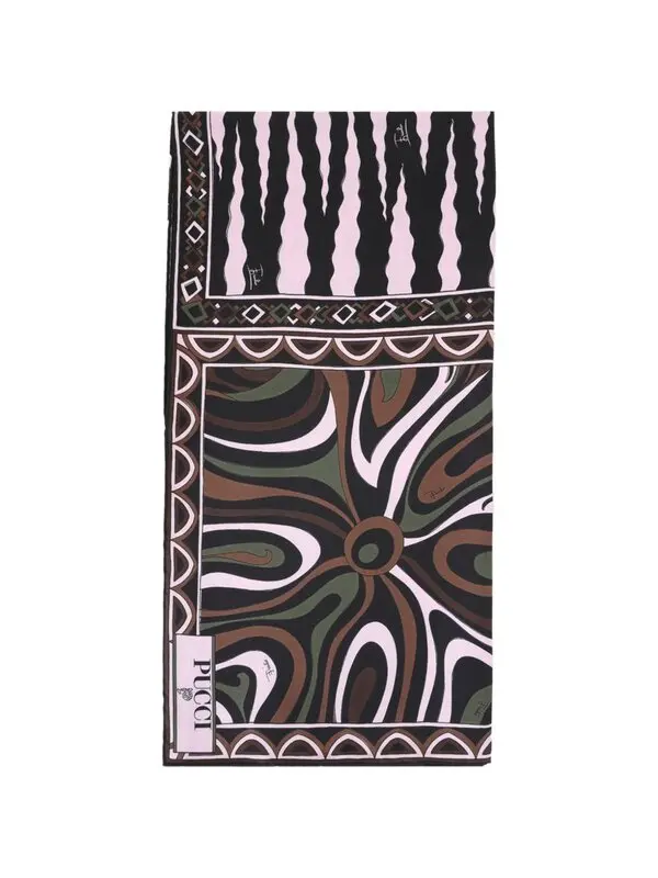 Emilio Pucci Printed Foulard - Brown