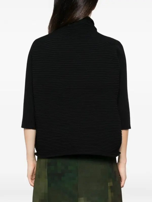 Issey Miyake Pleated High-neck Top