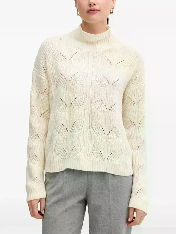 BENETTON Pointelle-knit High-neck Sweater