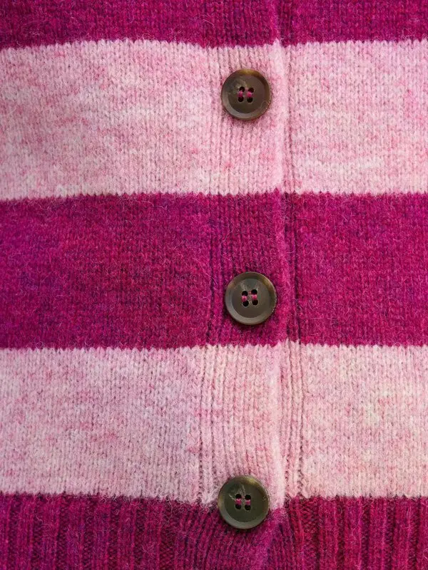 BENETTON Striped Cardigan