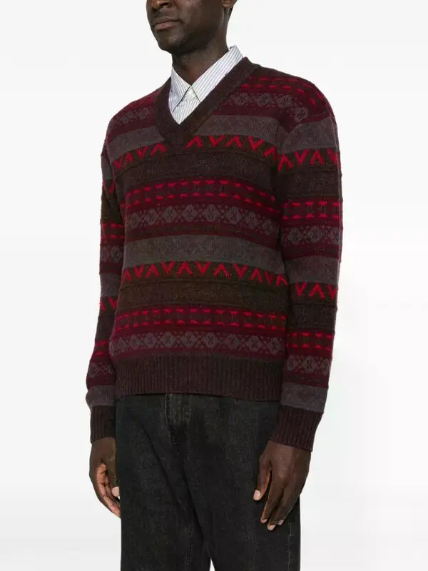 Nn07 Tobias Fair Isle V-neck Sweater