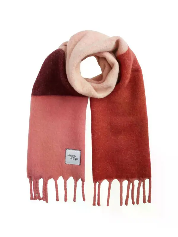 Tommy Hilfiger Fringed Colour-block Scarf - Pink