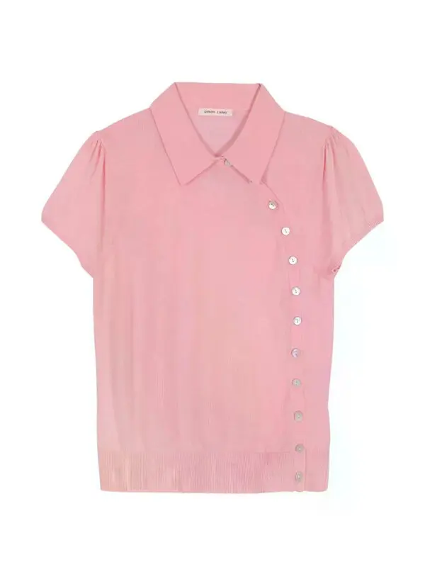 Sandy Liang Birdie Asymmetric-fastening Top