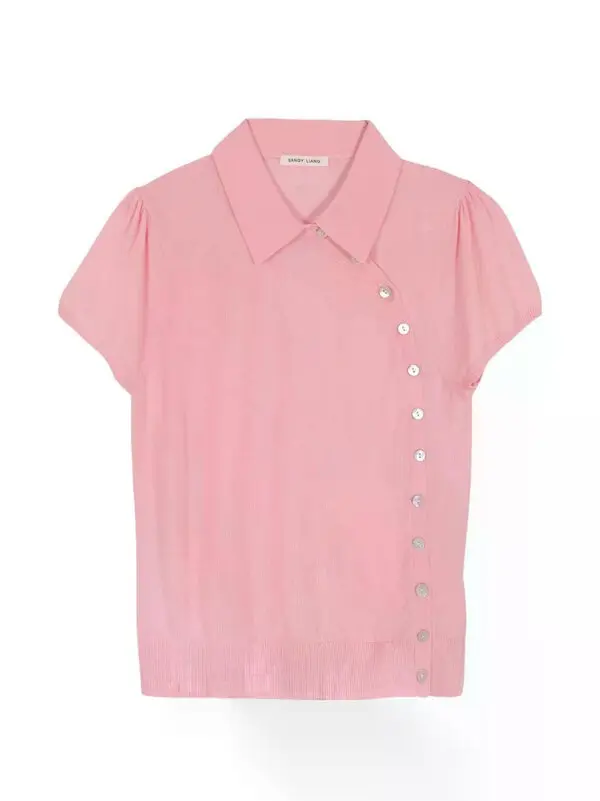 Sandy Liang Birdie Asymmetric-fastening Top