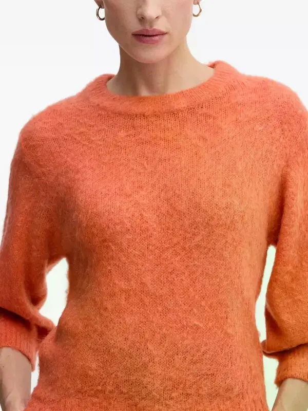 BENETTON Brushed-knit Three-quarter Sleeve Sweater