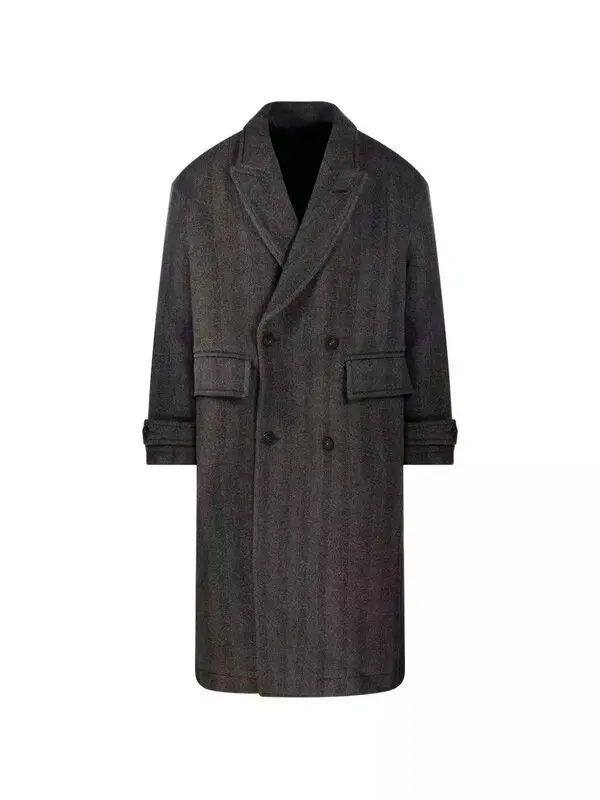 COOR Herringbone Double-breasted Coat