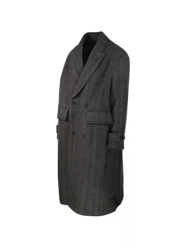 COOR Herringbone Double-breasted Coat