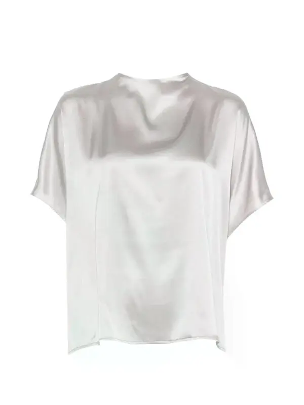 SOLOTRE Satin-finish Short-sleeve Top