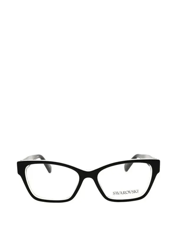 SWAROVSKI Crystal-embellished Rectangle-frame Glasses - Black
