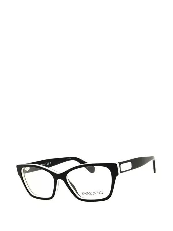 SWAROVSKI Crystal-embellished Rectangle-frame Glasses - Black