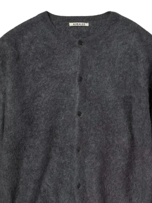 Auralee Garment-dyed Cardigan - Grey