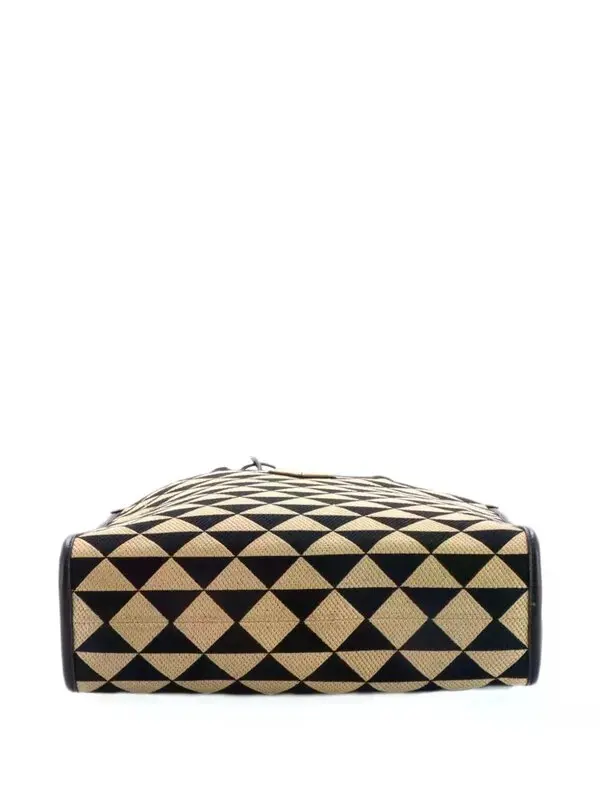 Prada Symbole Shopper Jacquard Small Tote Bag