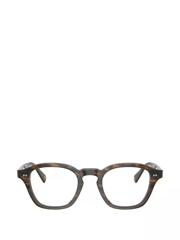 Oliver Spencer Tortoiseshell-effect Rectangle-frame Glasses - Brown
