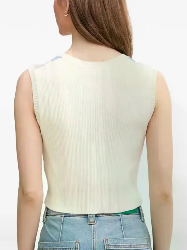 BENETTON Argyle-knit Tank Top