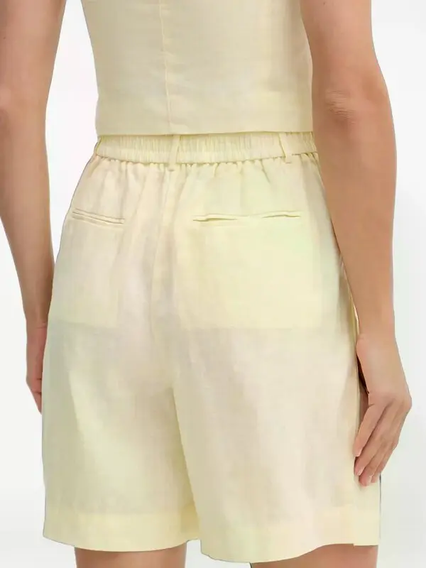 BENETTON Pleated Linen Shorts