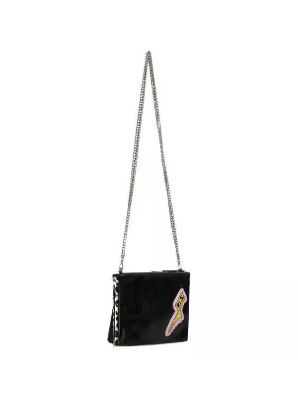 Philosophy Di Lorenzo Serafini Lightning-patch Leopard-print Clutch Bag