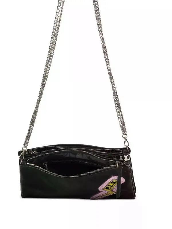 Philosophy Di Lorenzo Serafini Lightning-patch Leopard-print Clutch Bag