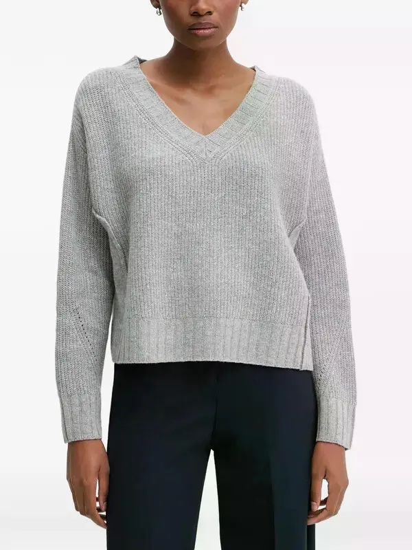 BENETTON Ribbed-knit V-neck Sweater