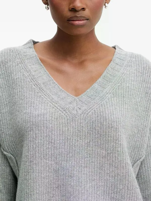 BENETTON Ribbed-knit V-neck Sweater