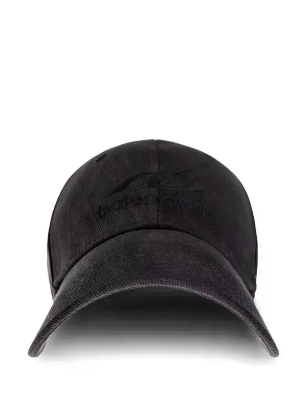 Balenciaga Bodies Cap In Washed - Black