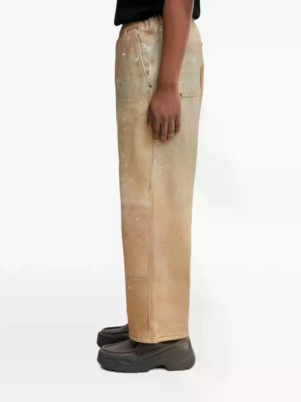 BEAMS Paint-splatter Double-knee Trousers