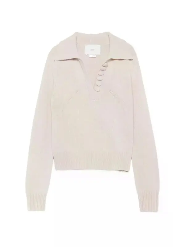 VANISE Button-detail Polo Sweater